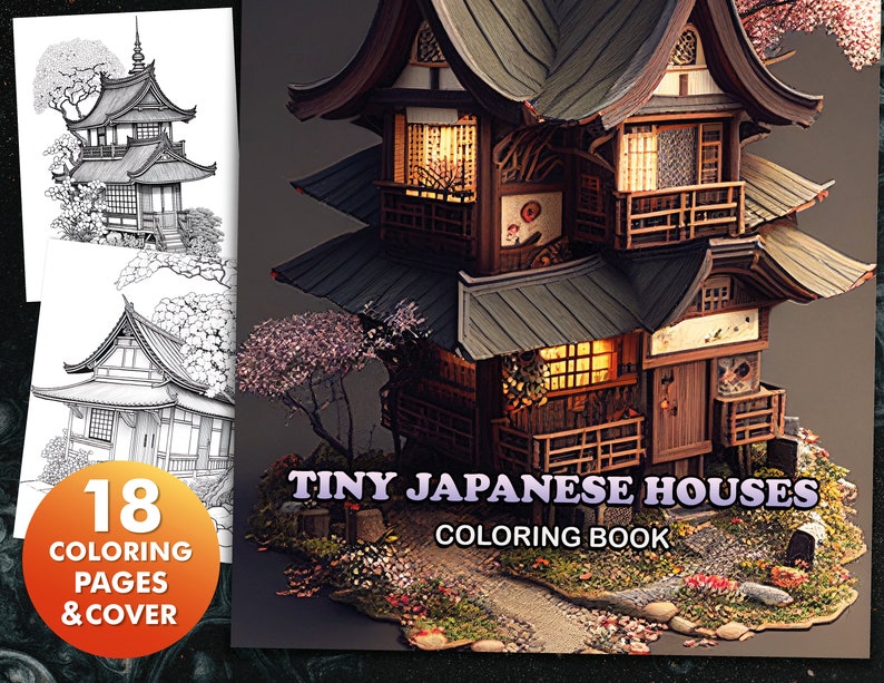 Japanese House Coloring Pages - Printable Art for Zen Coloring ...