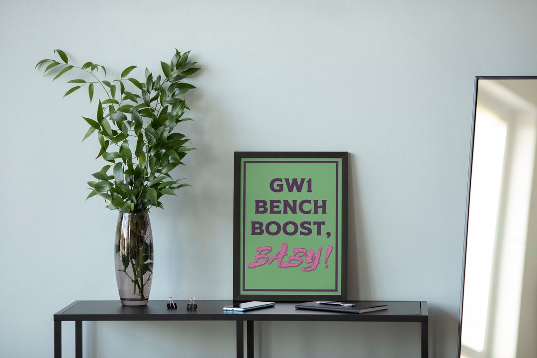 FPL GW1 Bench Boost Baby Green A4 Wall Art Print Fantasy - Etsy