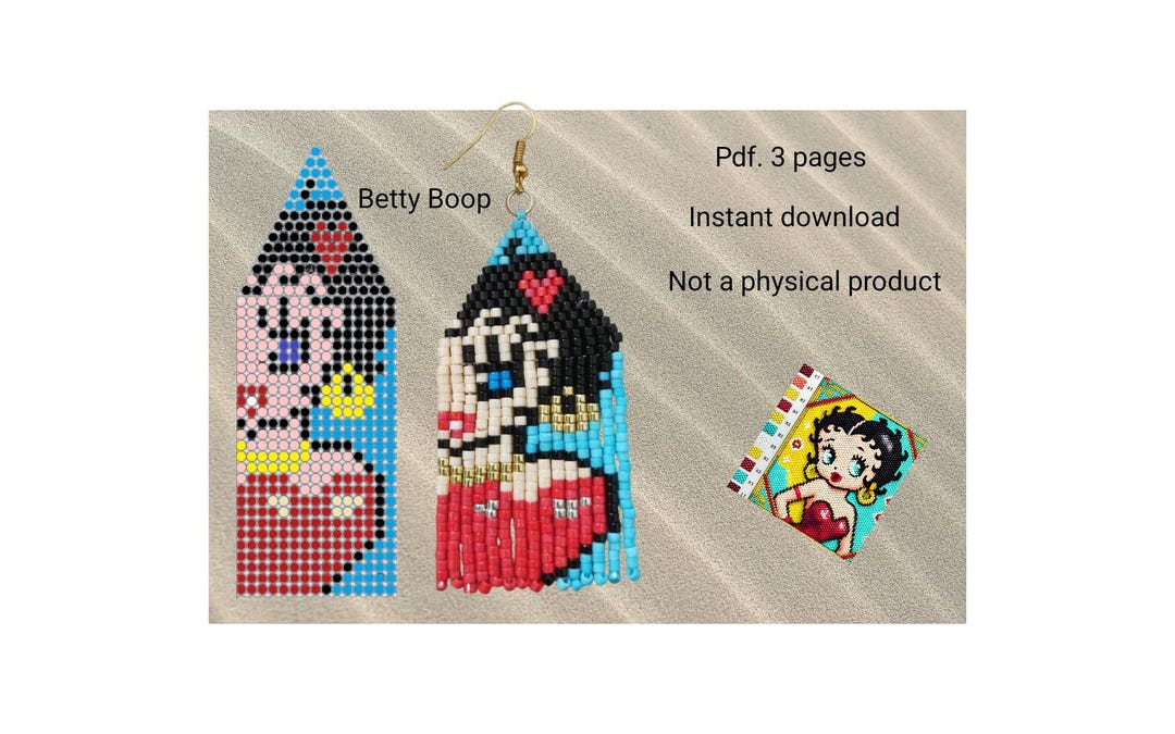 Betty Boop Brick Stitch Pattern, Instant Download, Pdf.,diy,digital ...