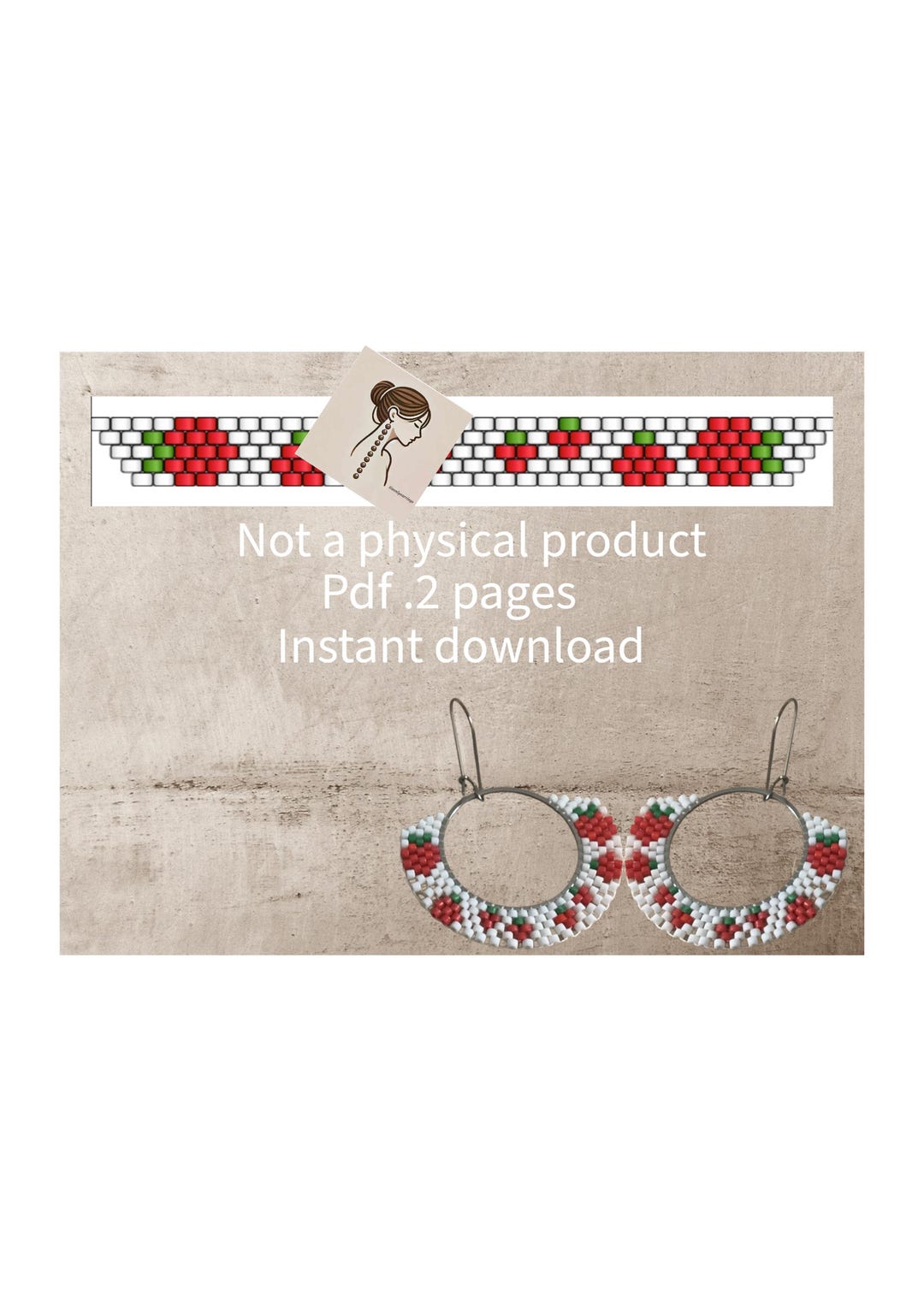 Strawberry Beaded Earrings Pattern - Instant Download - PDF- Hoop ...