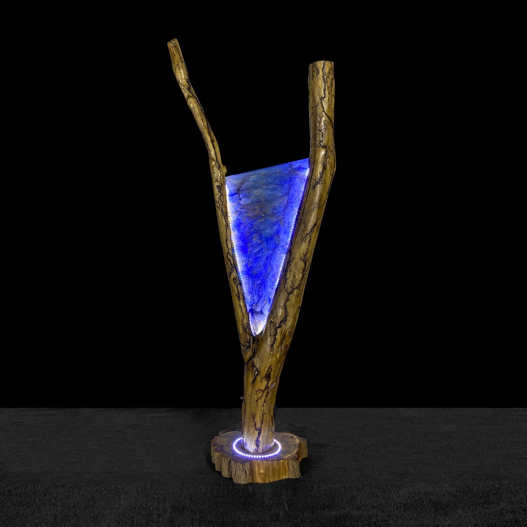 Unique and Original Light Work in Wood, LED Lamp and Epoxy Resin ...