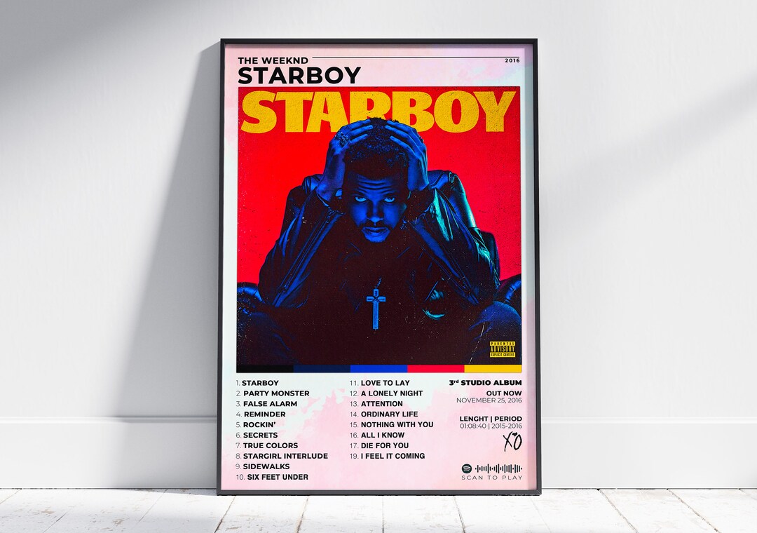 Poster the Weeknd Starboy Album Cover Poster Wall - Etsy