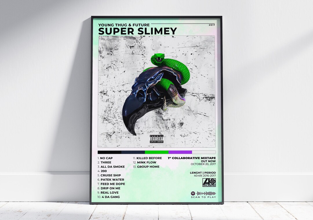 Young Thug Album Poster Poster Cover Album Super Slimey Etsy