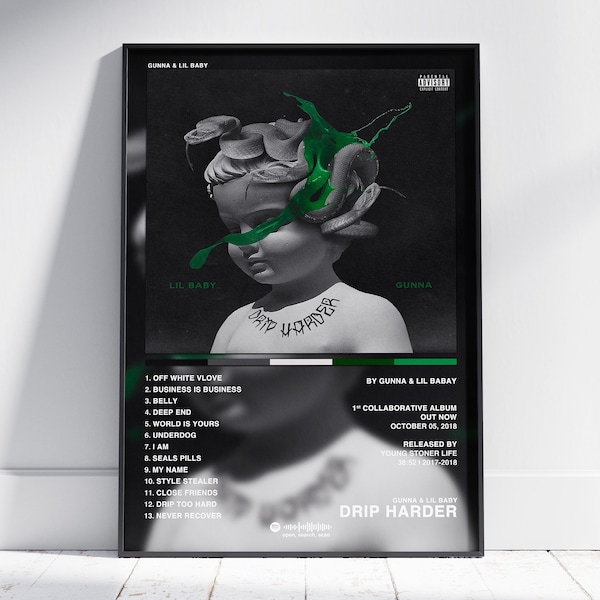 Drip Harder Album Cover Poster - Etsy Canada