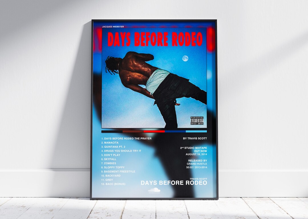Posters De Travis Scott Affiche Album Days Before Rodeo - Etsy