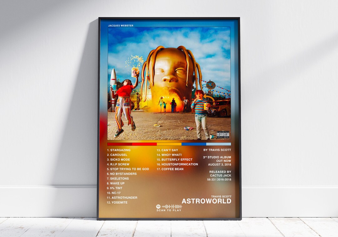 Poster Album De Travis Scott Poster Cover Album Astroworld - Etsy