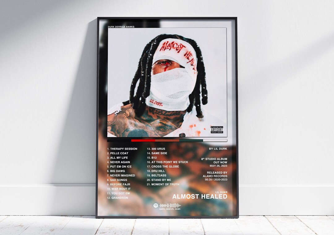 Poster of Lil Durk Poster Album Cover Almost Healed Wall - Etsy