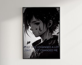 Anime Quote Poster - Etsy