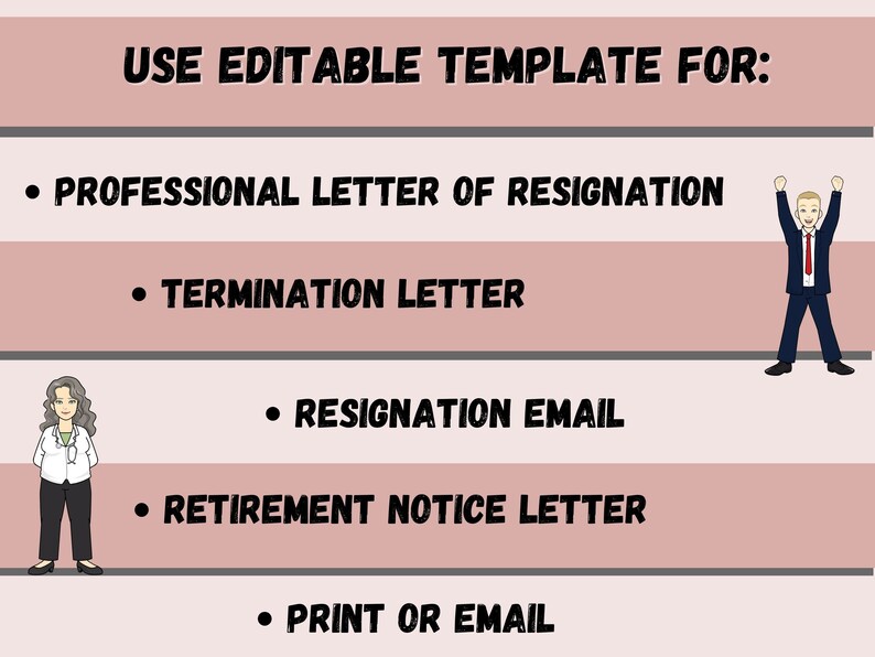 Resignation Letter, 2 Versions of This Customizable Letter of ...