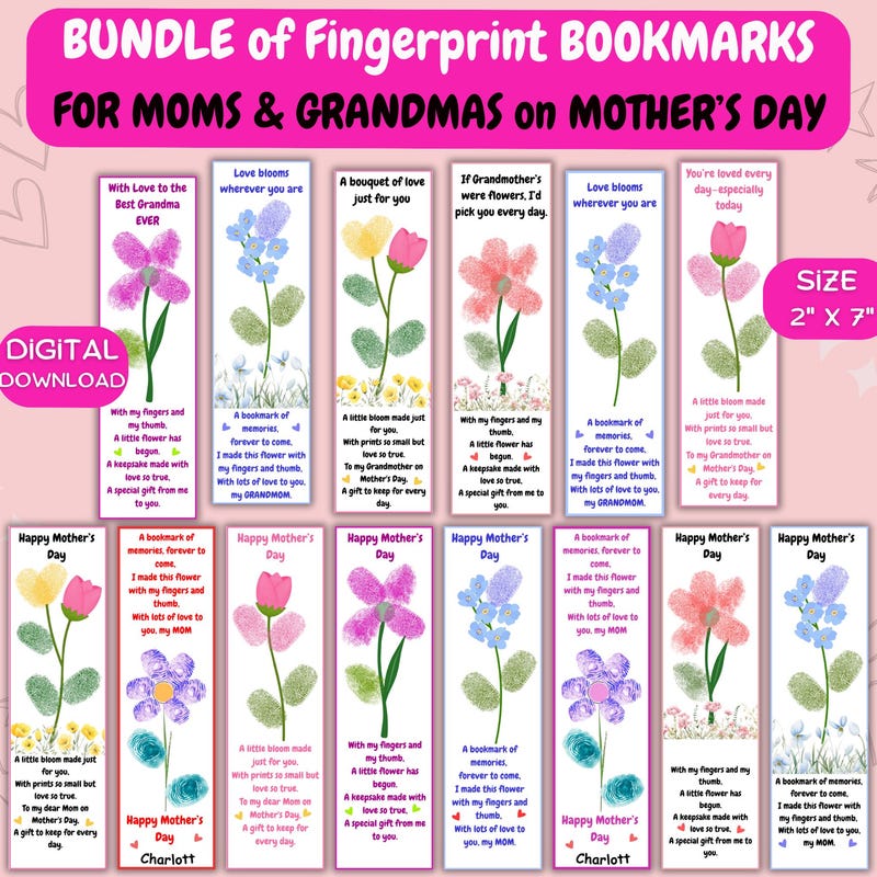 Mothers Day Bookmarks - Etsy