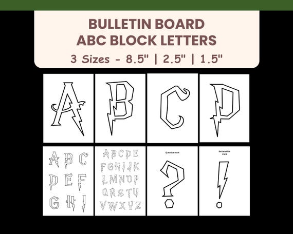 Printable Block Letters For Bulletin Boards