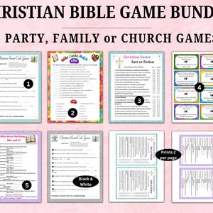 5 Bible Games BUNDLE, Christian Easter Games, Printable Christian Games ...