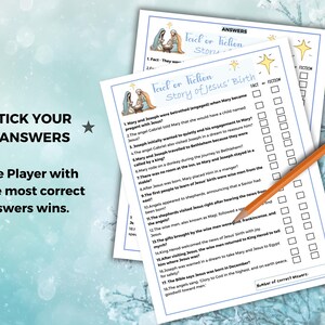 Bible Christmas Trivia Game 18 Questions on the Story of Jesus' Birth ...