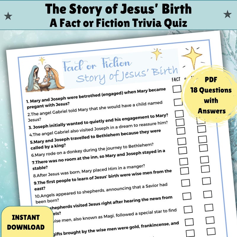 Nativity Printable - Etsy