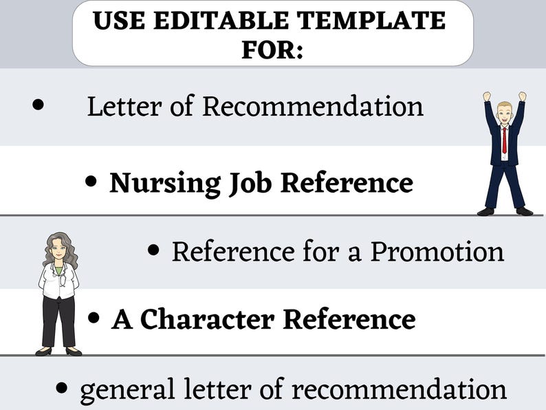 2 Letters of Recommendation Templates for Nurses, Professional ...