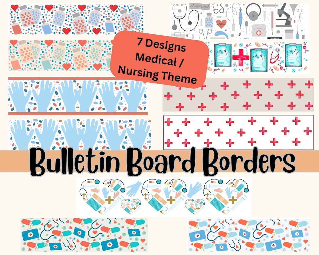 Bulletin Board Borders for School Nurse, Nurse Office. Add Creativity ...