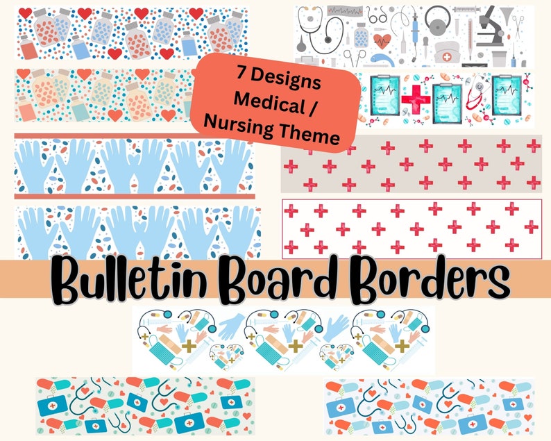 Bulletin Board Borders for School Nurse, Nurse Office. Add Creativity ...