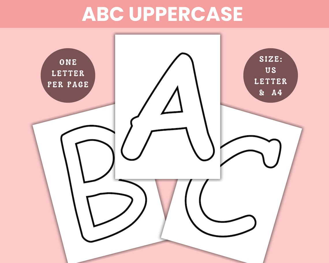 Block Letters, Large Alphabet Letters Printable, Bulletin Board Letters ...