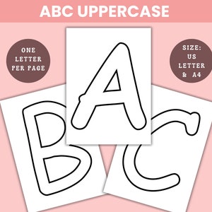 Block Letters, Large Alphabet Letters Printable, Bulletin Board Letters ...