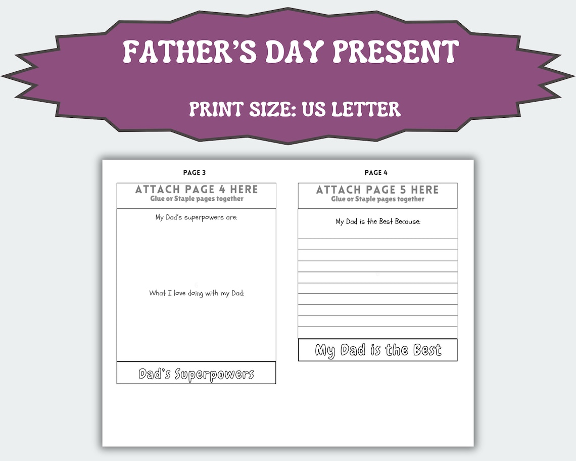 Happy Fathers Day Craft Gift Best Dad Ever, Last Minute Gift Idea for ...