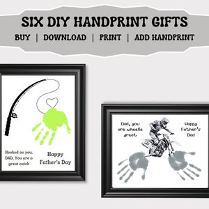 Fathers Day Handprint Art in 6 Designs, Kids Craft Project for a Dad ...