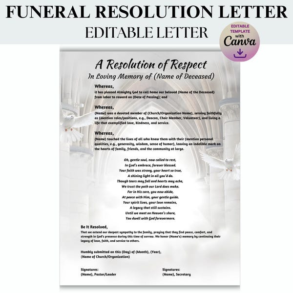 Funeral Resolutions for Black Churches - Etsy