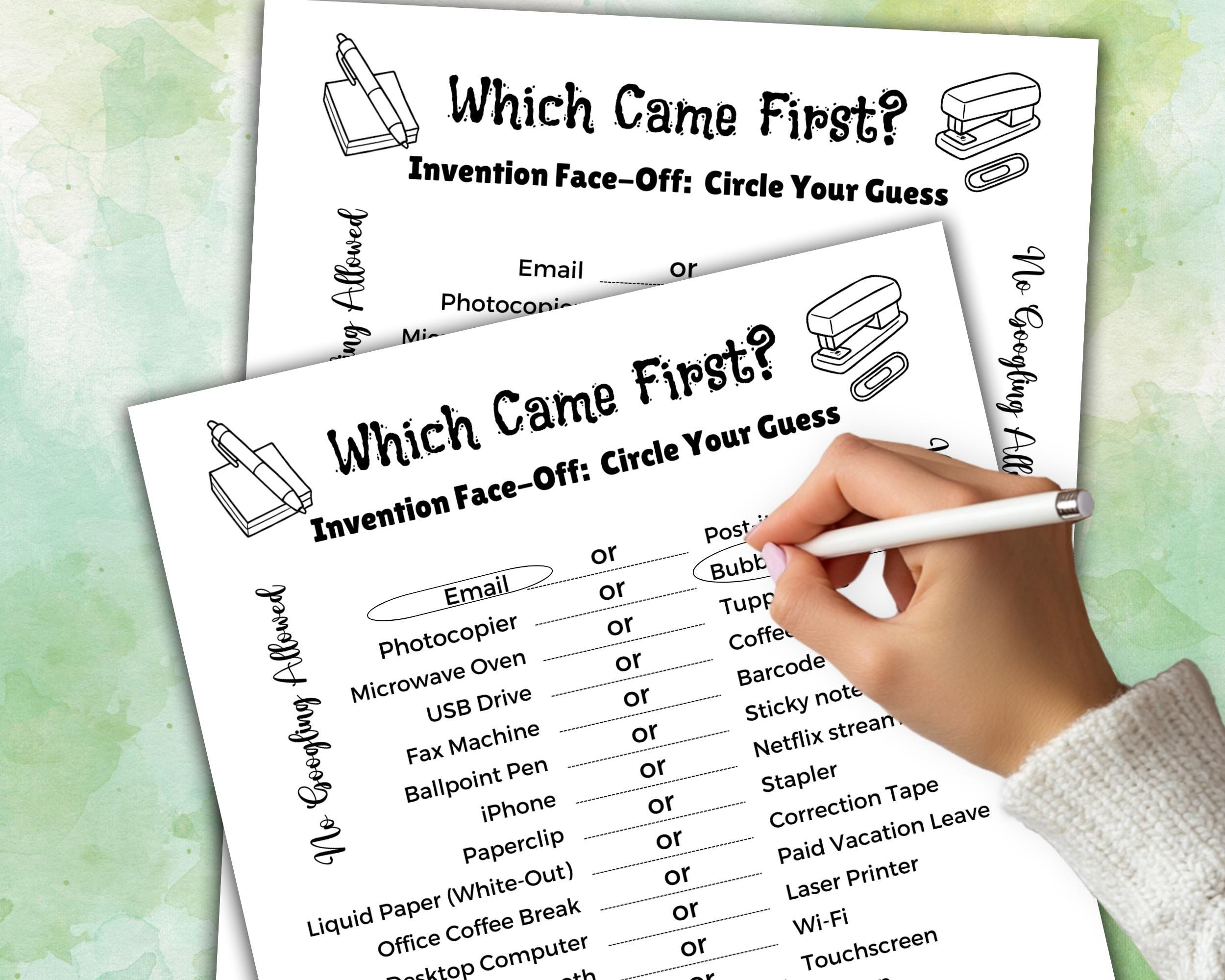 Which Came First Trivia Game, Team Building Game, Office Party Game ...
