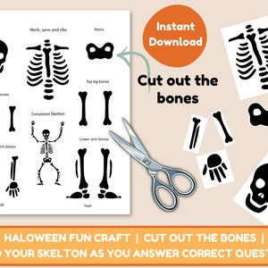 Build a Skeleton Printable Game, Hangman Game With a Skelton, 36 ...