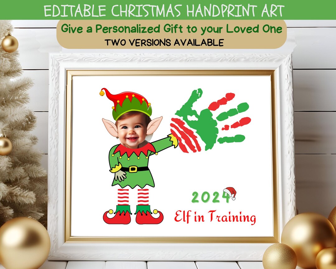 Christmas Handprint Art, Elf Magic Handprint Keepsake, Printable ...