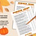 Pumpkin True or False, Printable Pumpkin Trivia Game, Thanksgiving ...