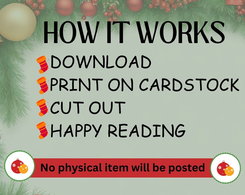 Book Marks for Christmas, Bookmarks Printable, Christmas Gift for Book ...