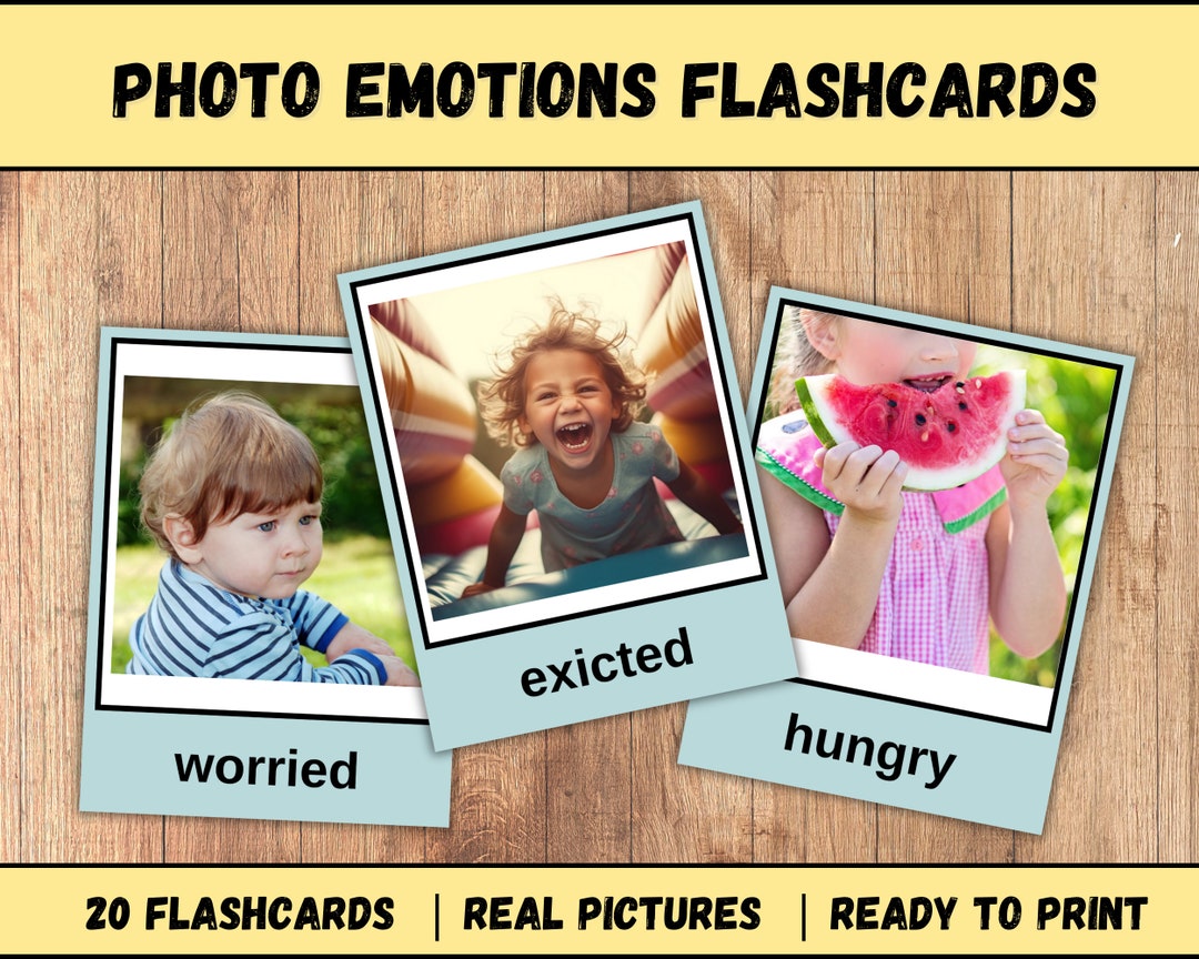 Emotion Flashcards for Kids: Real Photos of Children Expressing ...