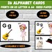 Alphabet Flashcards for Early Letter Recognition, Printable Learning ...