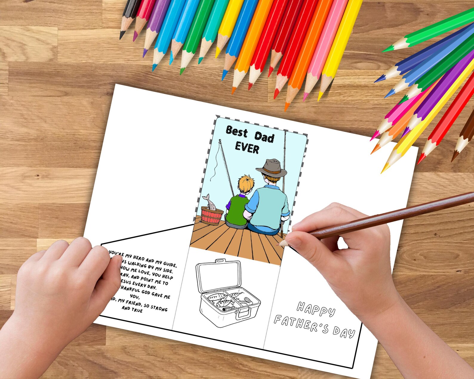 Fathers Day Card, Fathers Day Christian Craft for Kids, Christian Verse ...