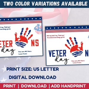 Veterans Day Handprint Art, Happy Veterans Day Handprint Keepsake ...