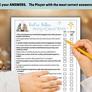 Bible Christmas Trivia Game 18 Questions on the Story of Jesus' Birth ...