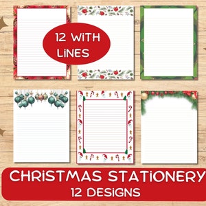 Christmas Stationery, Christmas Letter Paper, Printable Christmas ...