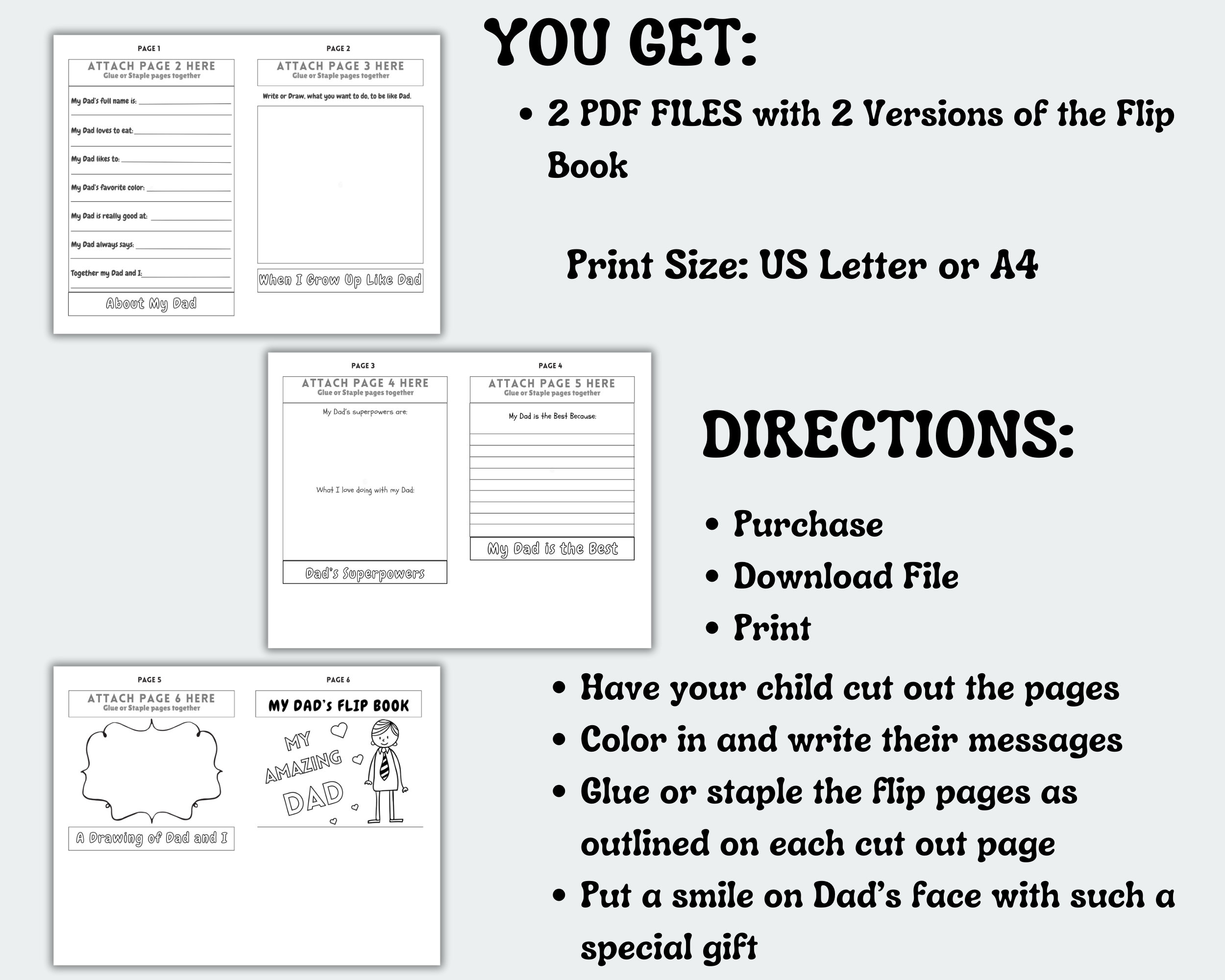 Happy Father’s Day Craft Gift, Best Dad Ever, Last Minute Gift Idea for ...