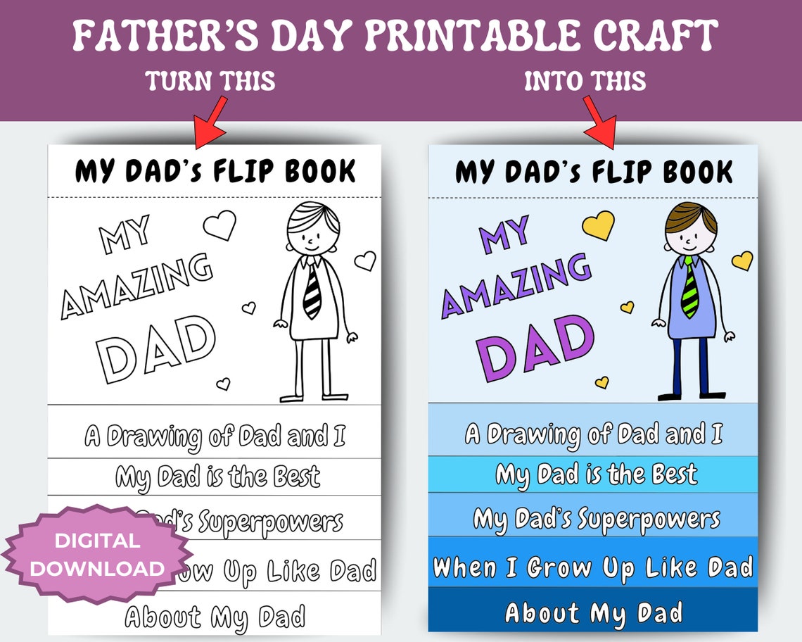 Happy Fathers Day Craft Gift Best Dad Ever, Last Minute Gift Idea for ...