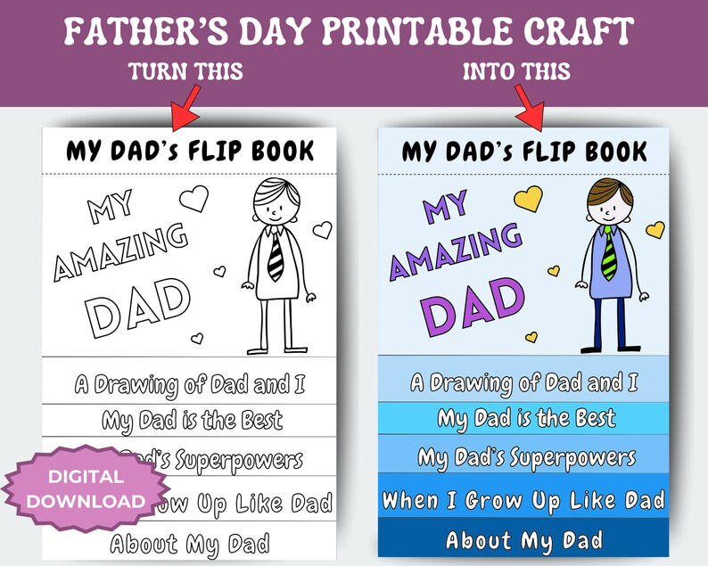 Happy Father’s Day Craft Gift, Best Dad Ever, Last Minute Gift Idea for ...