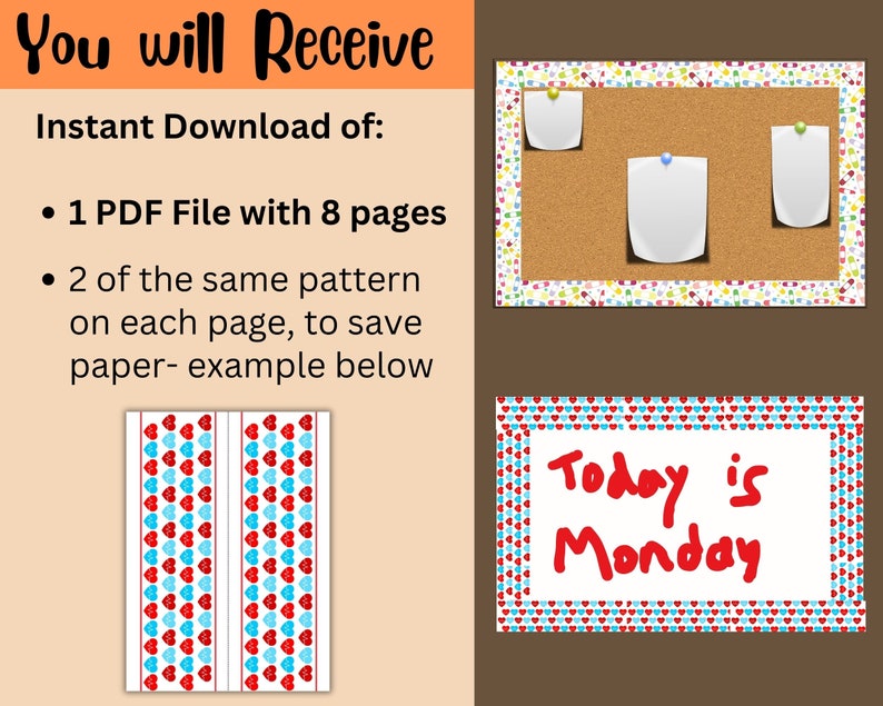 Printable Bulletin Board Borders for School Nurse, Doctor or Nurse ...