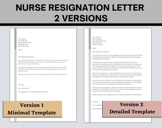 Google Docs Resignation Letter Template | Heartfelt Professional 2 Weeks Notice Letter Example ...