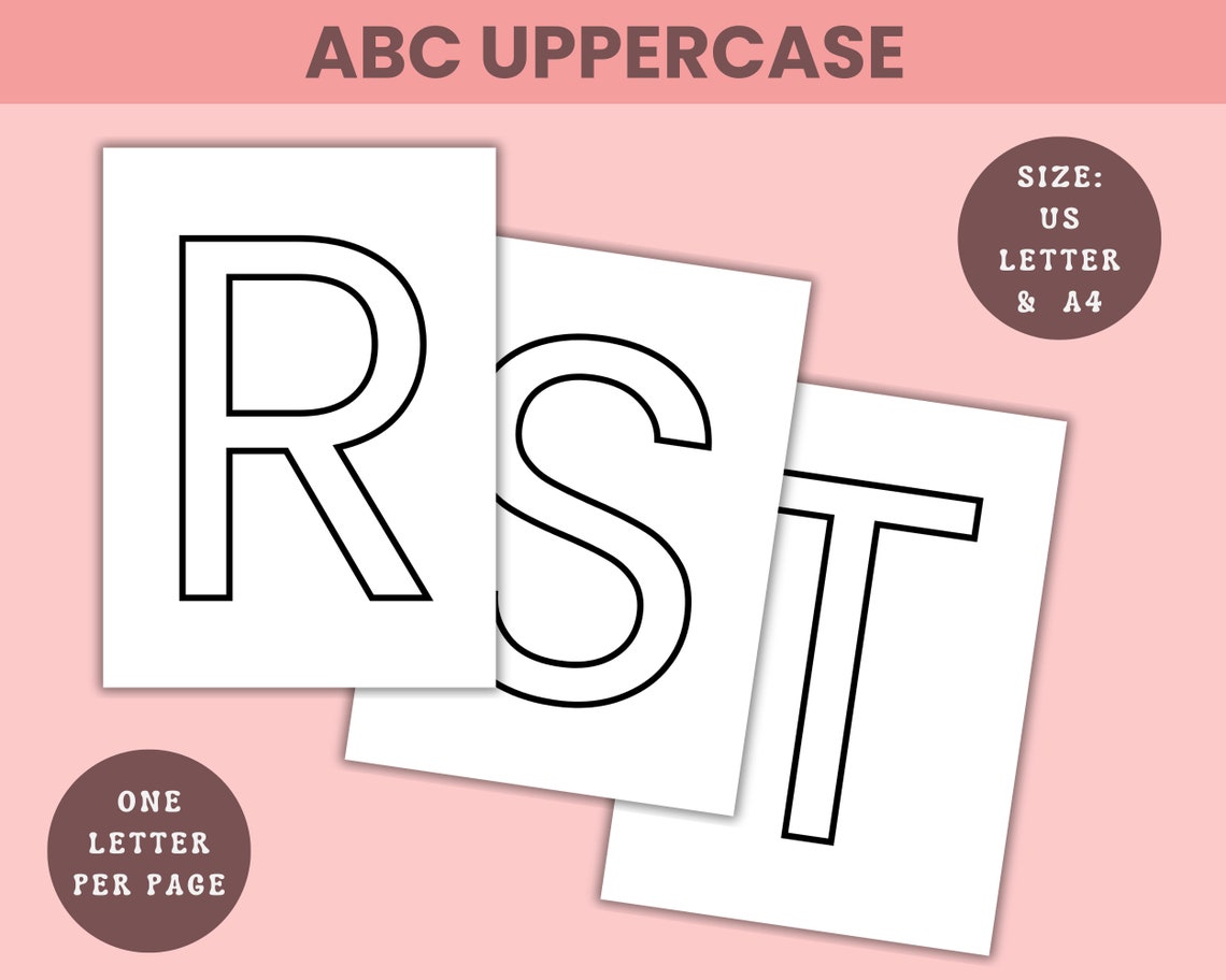 Block Letters, Large Alphabet Letters Printable, Bulletin Board Letters ...