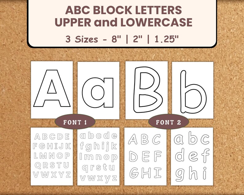 Large Alphabet Block Letters Printable, Bulletin Board Letters ...