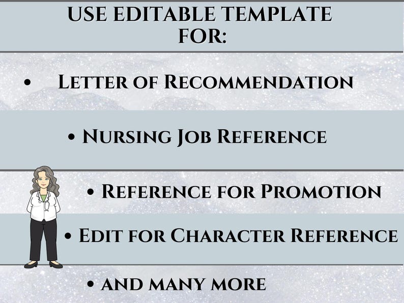 Nurse Letter of Recommendation Template, Concise Reference Letter, Job ...
