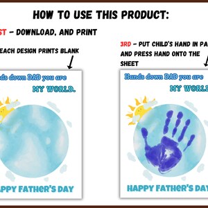 13 Handprint Art Bundle for Fathers Day Kids Craft Projects as a Dad ...
