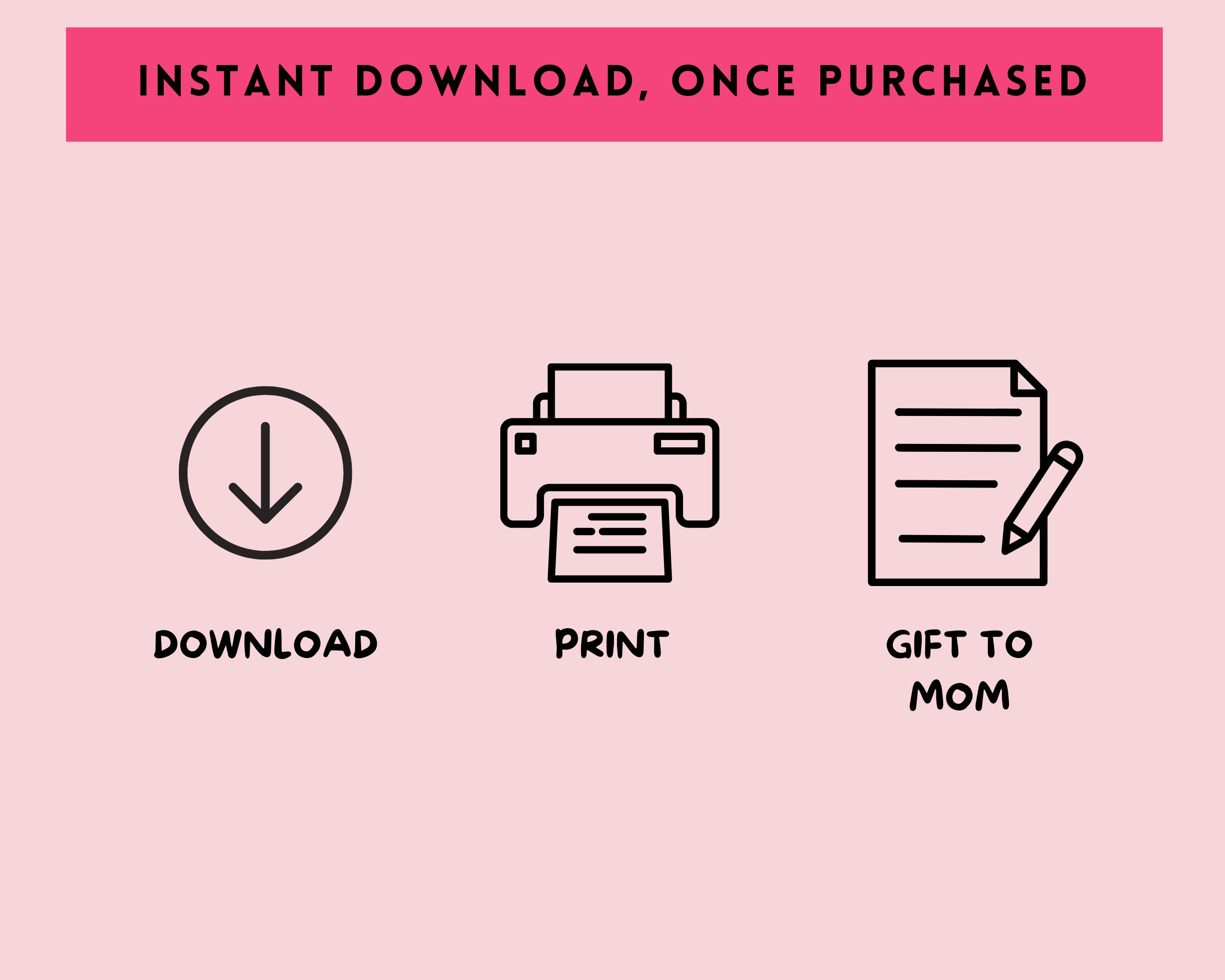 Happy Mother's Day Tear-off Flyer for Mom With 10 Coupons Step Mom Gift ...