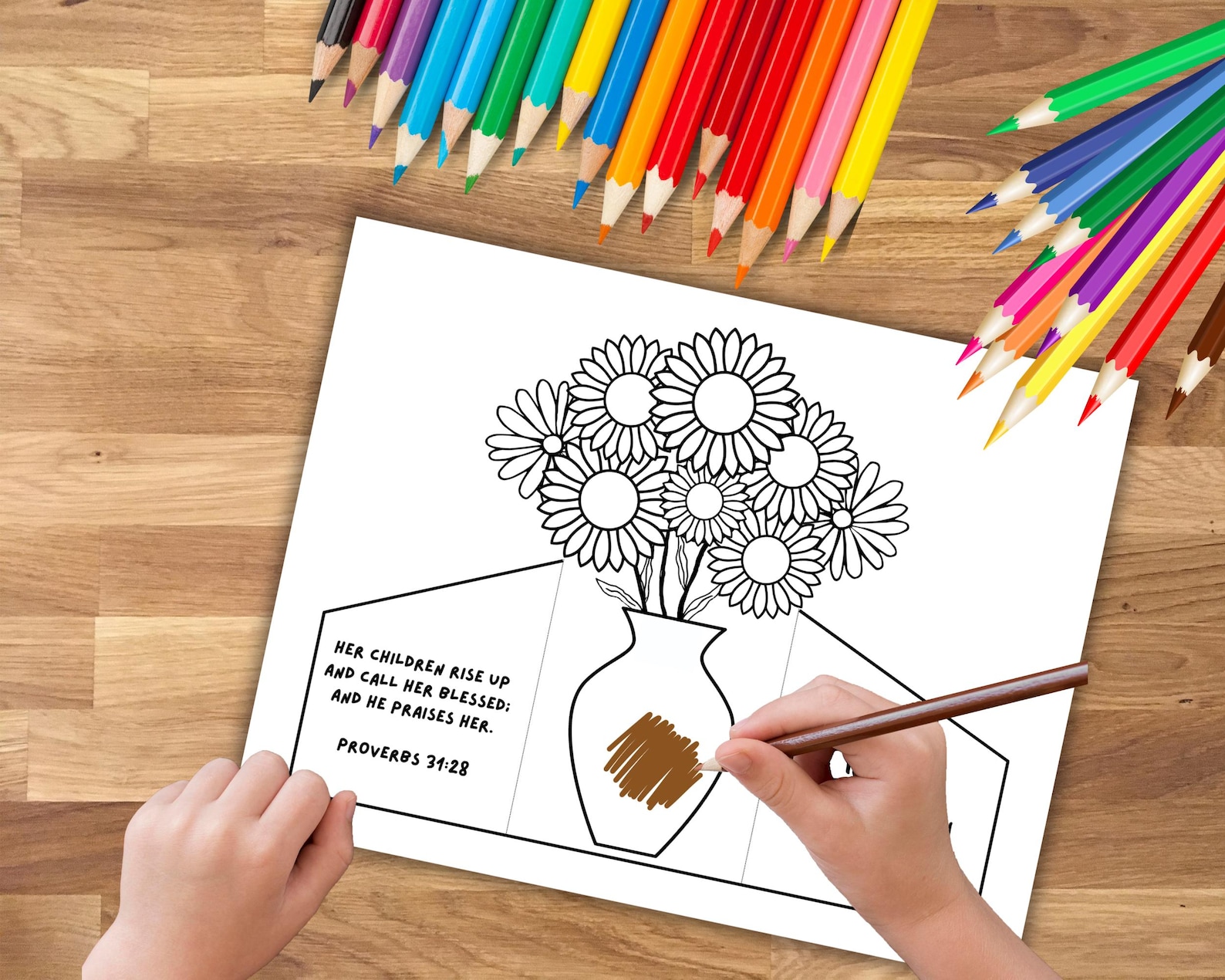 Mothers Day Bible Craft for Kids, Printable Mothers Day Coloring Card ...
