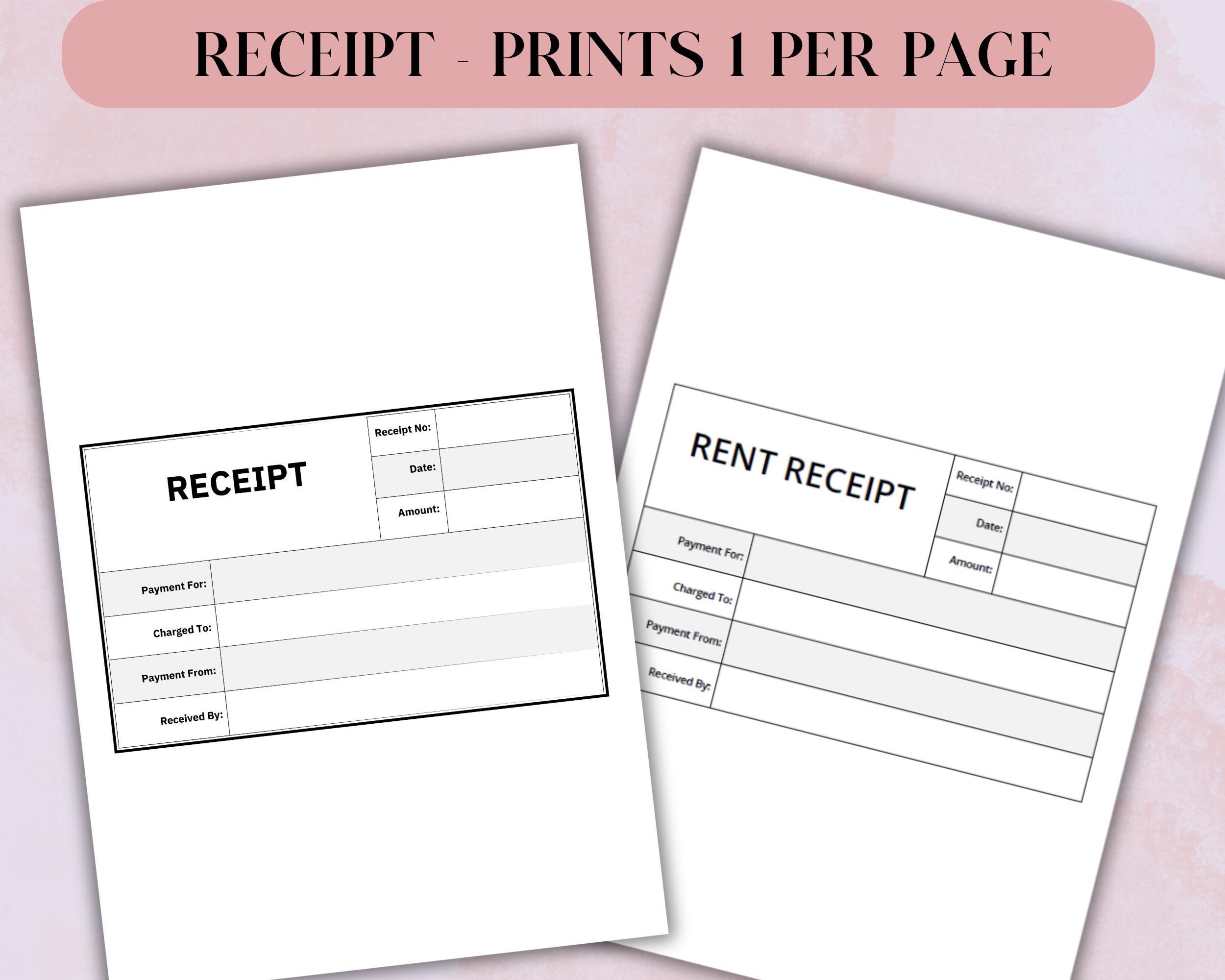 Receipt Template, A Printable Receipt That Has Many Uses: Rent Receipt ...