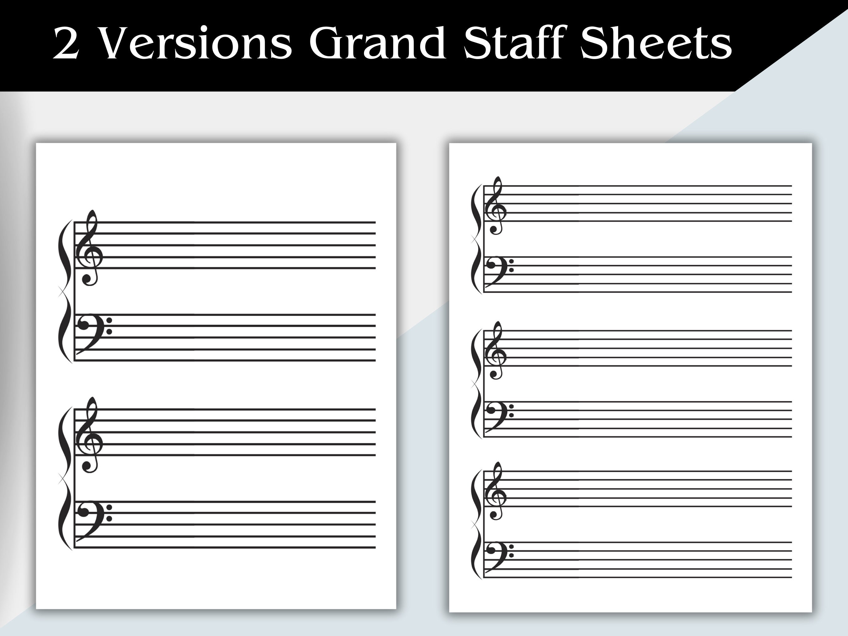 Printable Blank Sheet Music for Kids, Piano Sheet Music, Add to Song ...